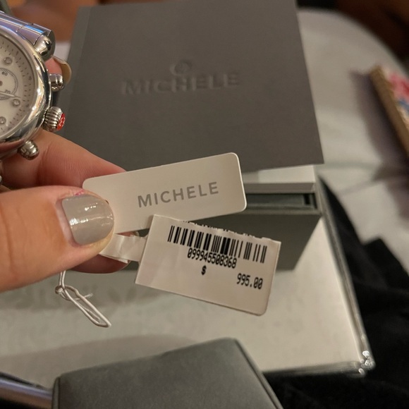 Accessories | Michele Deco Watch Round With Diamonds | Poshmark